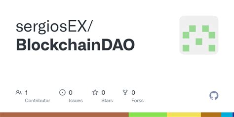 GitHub SergiosEX BlockchainDAO