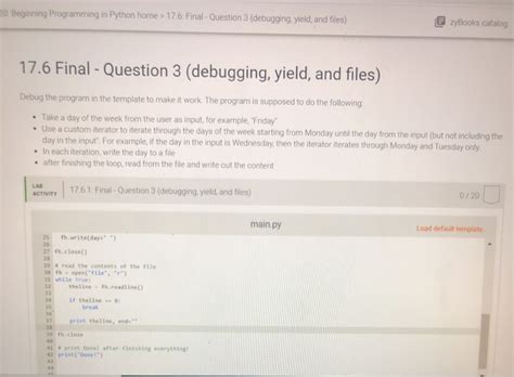 Solved Debug The Program In The Template To Make It Work