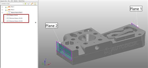 comment obtenir une distance entre deux plans dans powerinspect