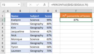 PERCENTILE IF Formula Excel Google Sheets Automate Excel