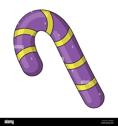 Purple Cane Candy With A Light Green Band Stock Vector Image And Art Alamy