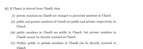 solved t if classa is derived from class b then i