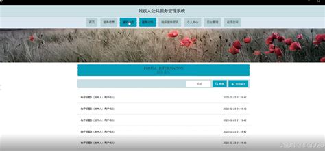 Ssm残疾人公共服务管理系统d634t Csdn博客