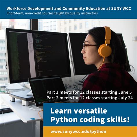 Learn Versatile Python Coding Skills Online With A Live Suny Wcc
