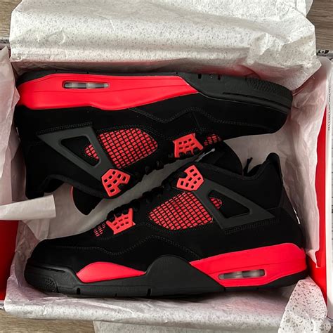 Air Jordan 4 Retro Blackred New Unworn Jordan Shoes Retro