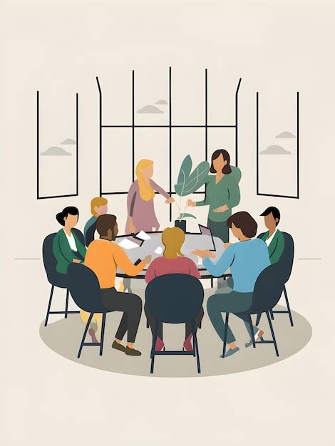 Premium Vector Staff Members Engaging In A Workshop On Diversity And