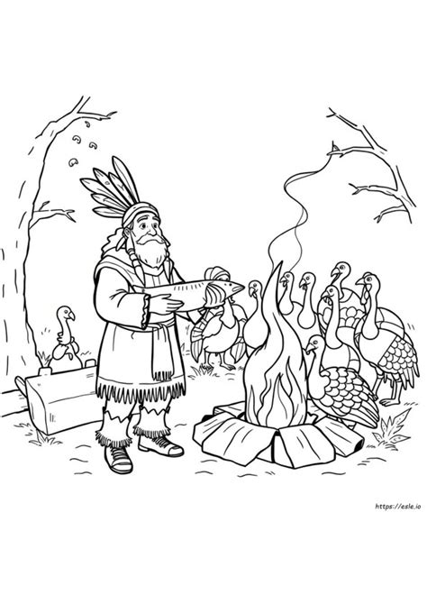 Squanto Coloring Page
