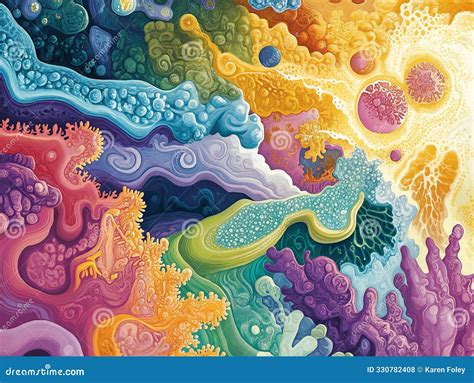 Early Life In Earths Ancient Oceans Depicted In Cgi Royalty Free Stock Image