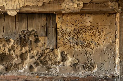 The Wood Home With Termites Damage Termite Infested Stock Illustration
