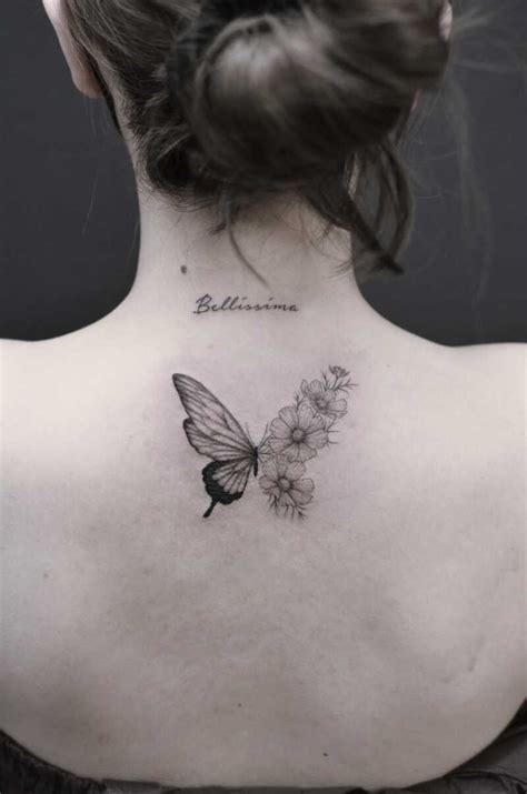 蝶花・コスモス・秋桜・レタリング | 金沢市・野々市市のタトゥー（TATTOO・刺青）ならBee's Stingビーズスティング | 一般社団 ...