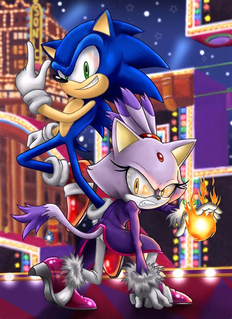 Download Sonic And Blaze Racing Adventure Wallpaper