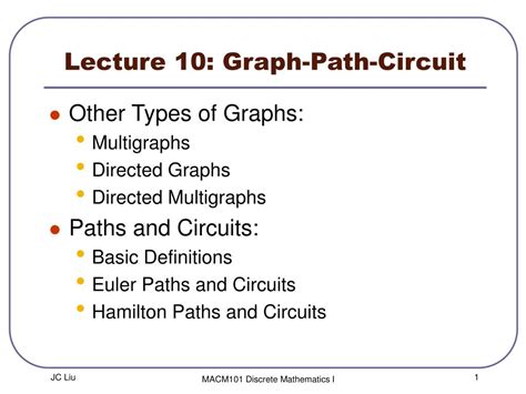 Ppt Lecture 10 Graph Path Circuit Powerpoint Presentation Free