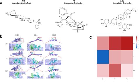 Molecular Docking A Chemical Structures Of Ag Pf And Asv B 3d Download Scientific Diagram