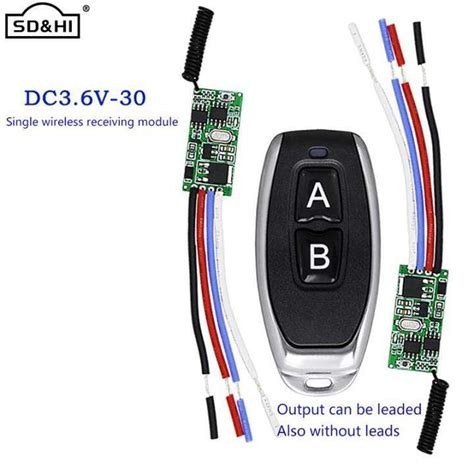 รีโมทคอนลไร้สาย Rf 433เมกะเฮิร์ตซ์รีเลย์ตัวรับสัญญาณ Dc 3 6v 6v 12v 24v 30v โมดูล1ch พร้อม