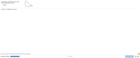 Solved Use The Figure To Find The Exact Value Of The