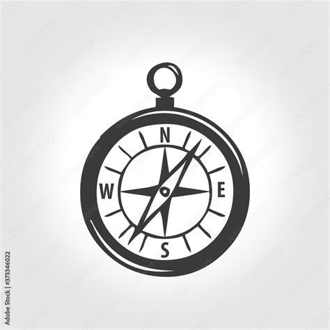 Vector Illustration Of Compass Stock Vector Adobe Stock