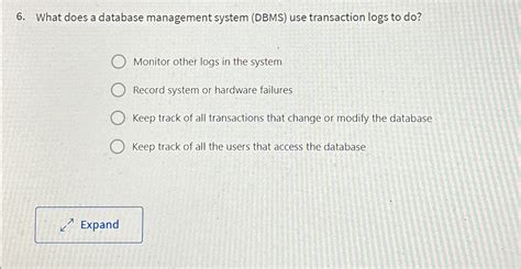 solved what does a database management system dbms ﻿use