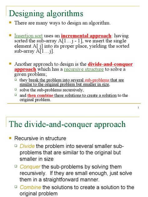Designing Algorithms Insertion Sort Pdf Theoretical Computer