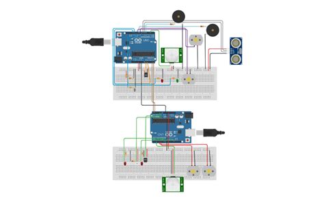 Circuit Design I2c Communication In Smart Home With 2 Floors Tinkercad