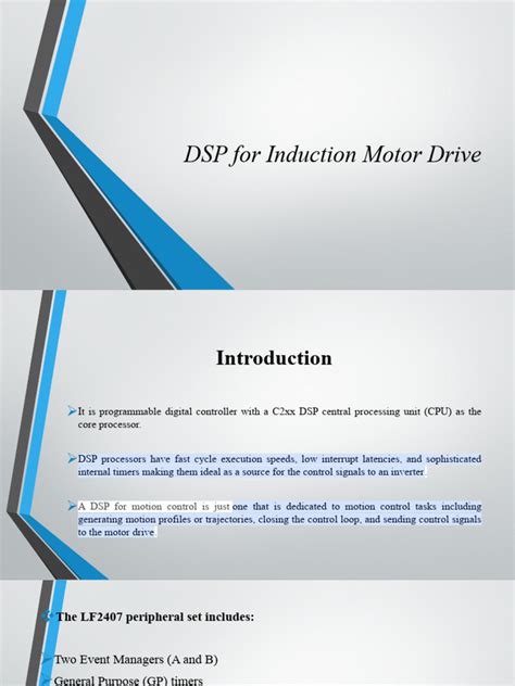 Dsp For Induction Motor Drive Pdf Input Output Office Equipment