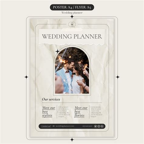 결혼식 축 하 포스터 템플릿 무료 Psd 파일