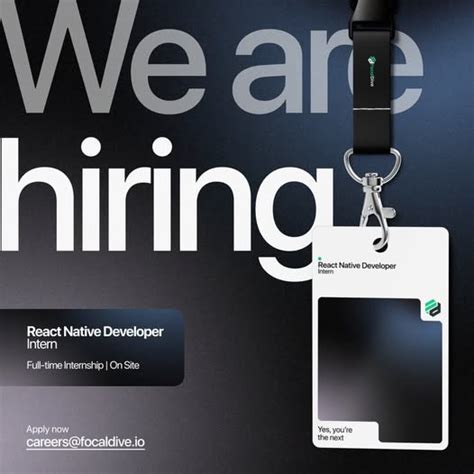 React Native Developer Intern At Focaldive Itprolk