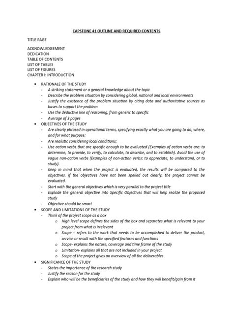 Capstone 41 Outline And Required Contents Download Free Pdf Software Development Process