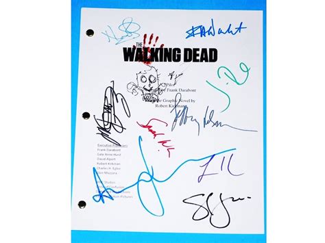 Walking Dead Tv Script Screenplay Autographs Signed Andrew Lincoln