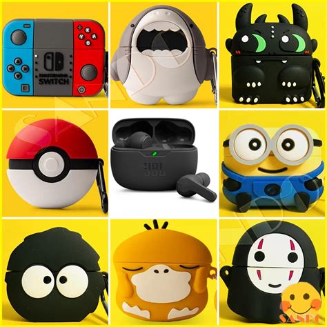 Jbl Wave Beam True Wireless Earbuds Protective Shell Soft Silicone Case Cute Cartoon Earphone