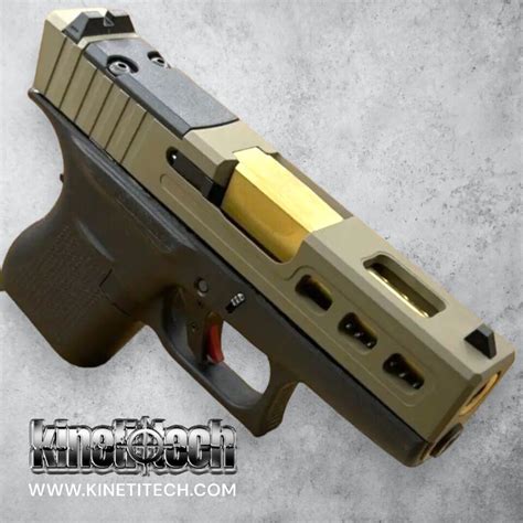 For Glock 43 43x Fde Complete Slide Lighting Ported Rmsc Ported Gold Tin Barrel Ebay