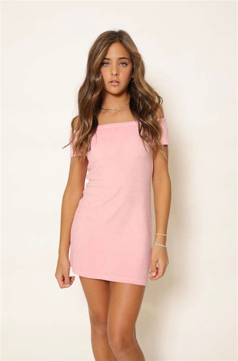 Kaveah Tween Terry Off Shoulder Dress I Love Sweet Treatz
