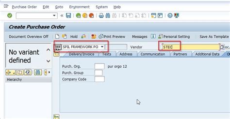 SAP Blanket Purchase Order