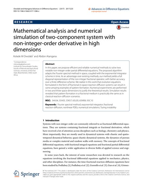 pdf mathematical analysis and numerical simulation of two component