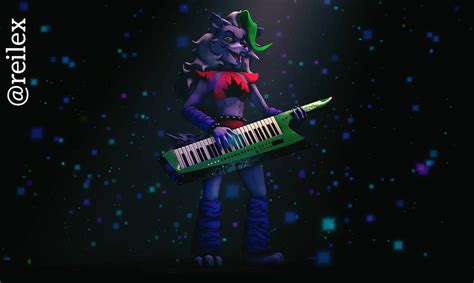 Sfmfnaf Roxanne With Her Keytar By Reilex2818 On Deviantart