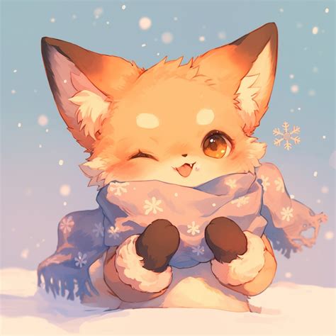 Adorable Chibi Fox Kit Trying To Furryai
