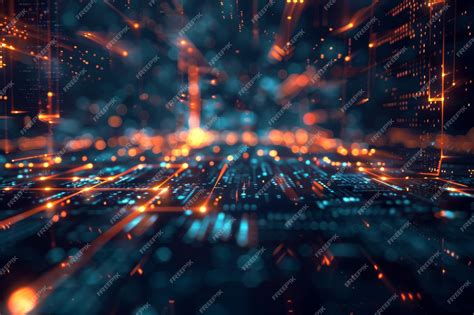 closeup of a vibrant digital network with dynamic data streams