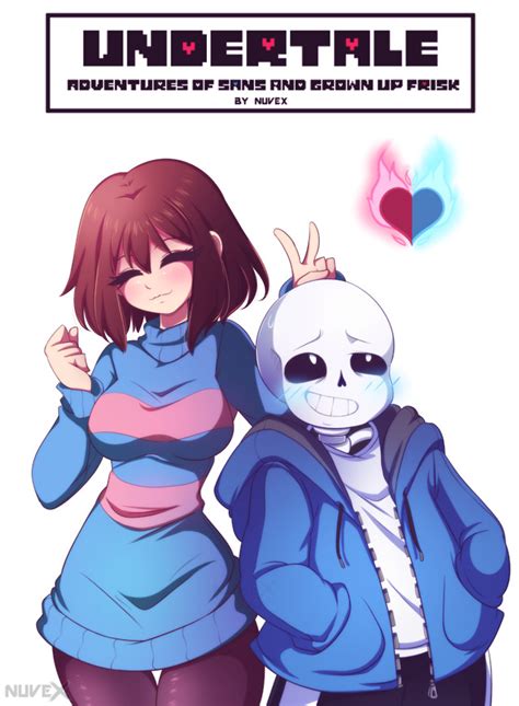 Wanted To Draw A Cover For My Comic Also To Show The Height Difference Between Frisk And Sans