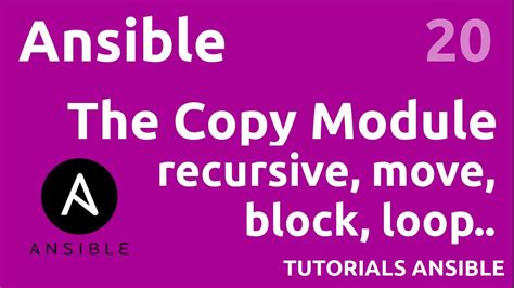 The Copy Module To Copy Files And Directories Ansible 20 Youtube