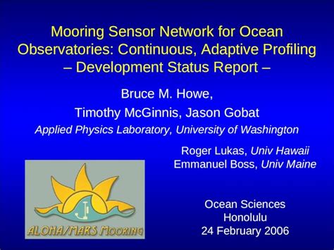 Ppt Mooring Sensor Network For Ocean Observatories Continuous
