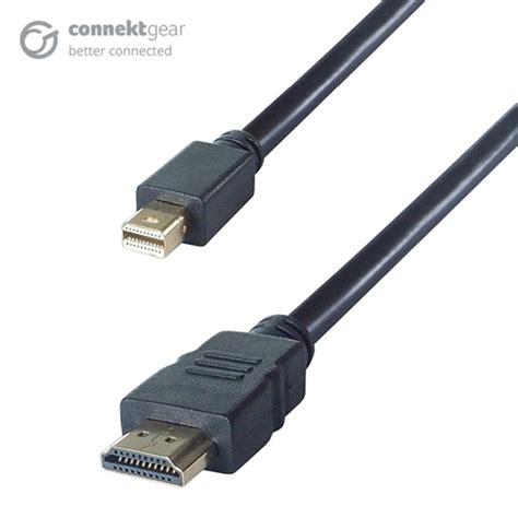 Connektgear 2m Mini DisplayPort To HDMI Connector Cable Male To Male Gold Connectors 2641 In