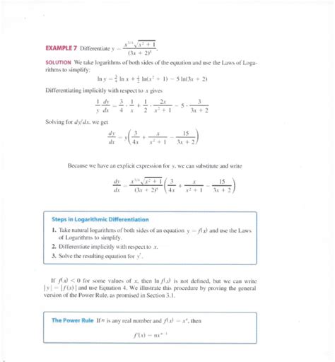 Chapter 3 Section 6 Derivatives Of Logarithmic Functions Math