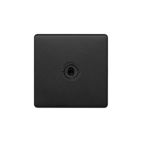 Elesi Soho Matt Black 1 Gang Retractive Toggle Switch Cp Elec