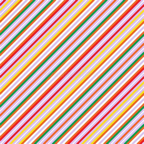 Rainbow Stripe Seamless Pattern Background In Diagonal Style Stock Vector Illustration Of