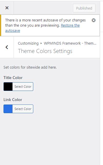 How To Change The Theme Color Settings WP Minds Growth Theme