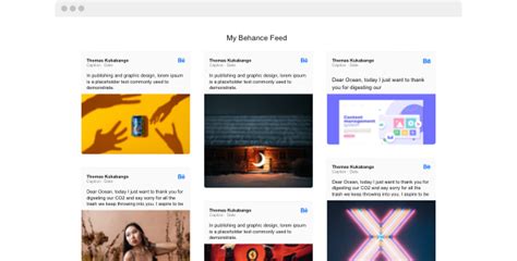 best behance feed plugin for website add on your website in 2 minutes