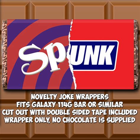 Spunk Chocolate Bar Wrapper Father S Day Novelty Joke Etsy UK