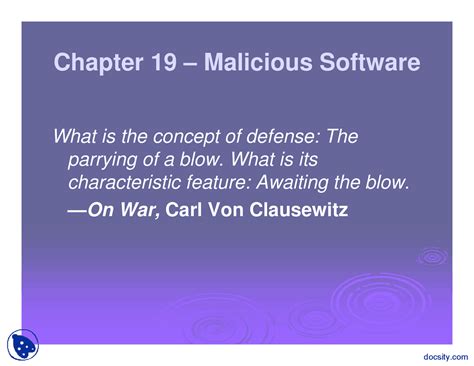 Malicious Software Computer And System Security Lecture Slides Docsity