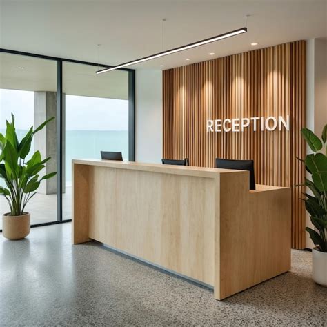 Clean Office Reception Images With Efficient Layouts Premium Ai