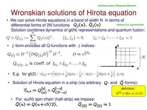 Ppt Hirota Dynamics Of Quantum Integrability Powerpoint Presentation