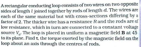 solved a rectangular conducting loop consists of two wires on two